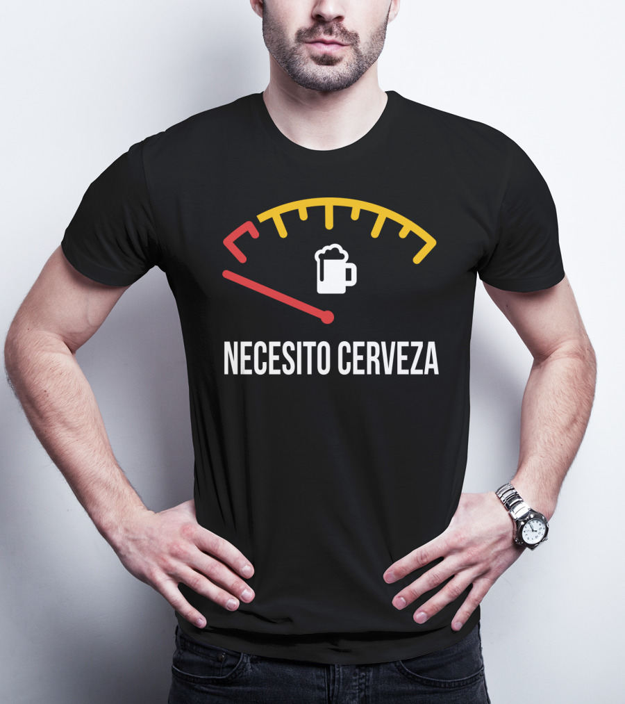 Necesito Cerveza Beer Gauge Funny Spanish T-Shirt
