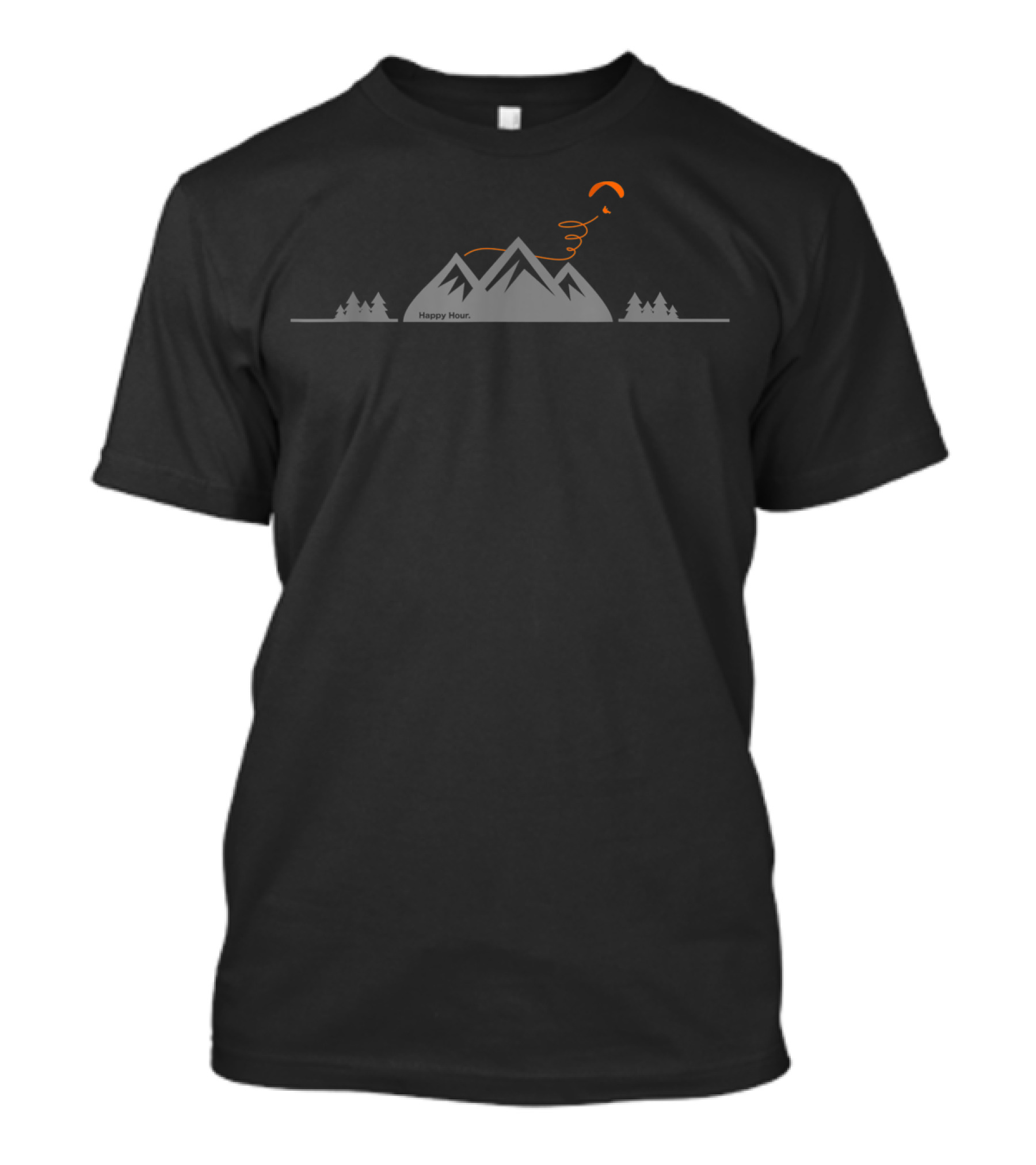 Happy Hour Paragliding Over Mountain Peaks Soaring Glider T-Shirt