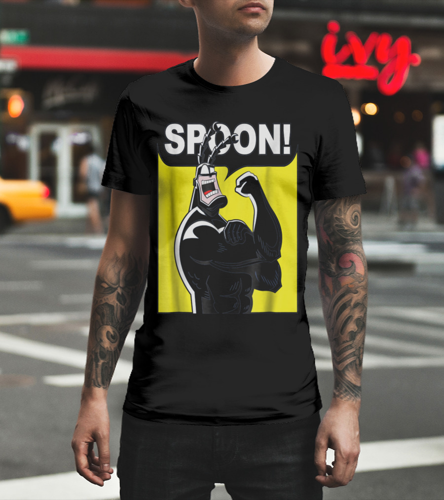 SPOON Tick Character Shouting Classic Comic T-Shirt