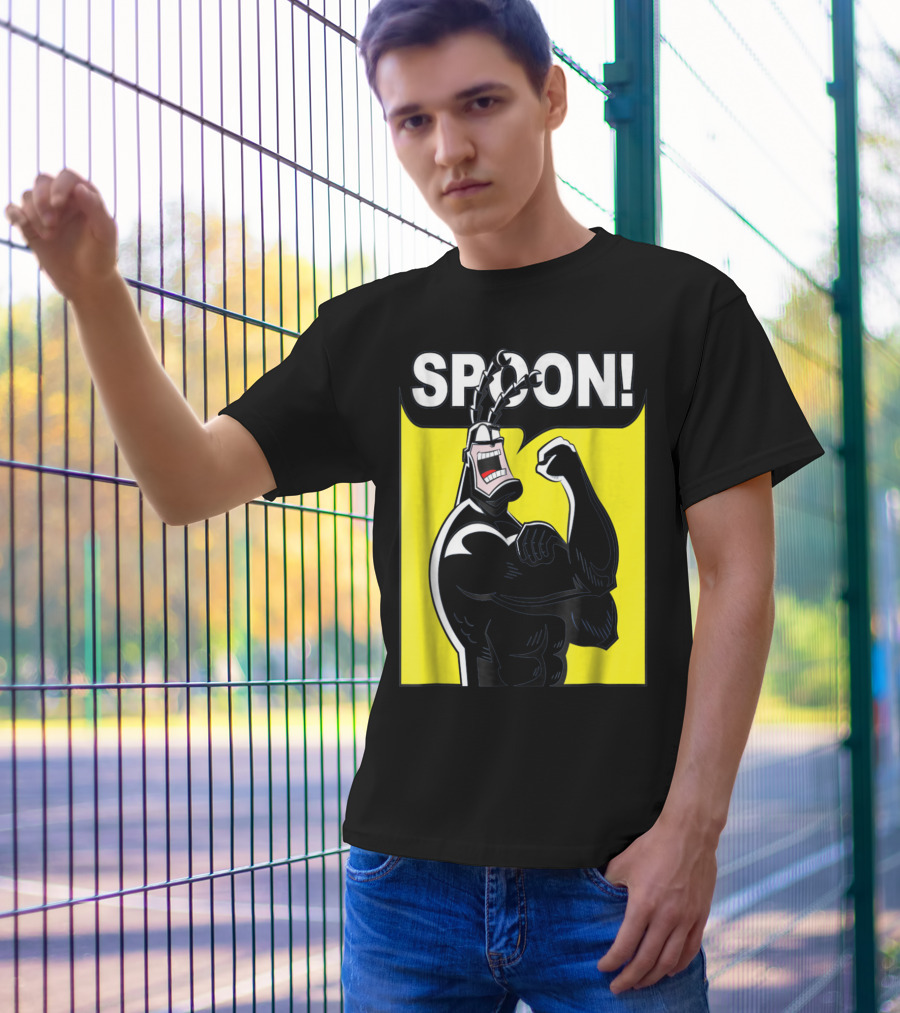 SPOON Tick Character Shouting Classic Comic T-Shirt