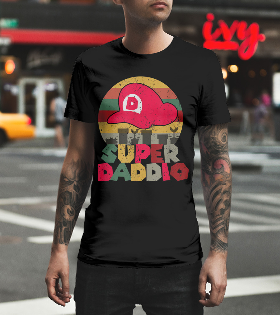 Super Daddio Retro Gamer Dad Hat T-Shirt