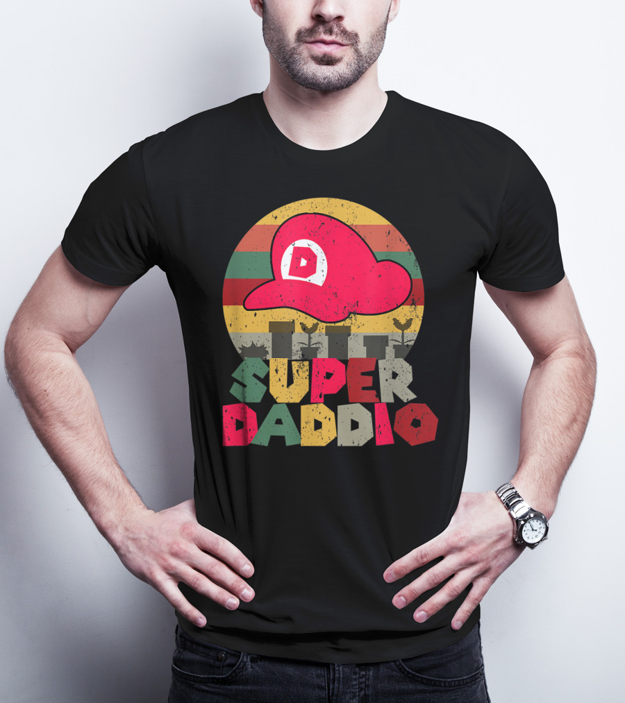 Super Daddio Retro Gamer Dad Hat T-Shirt