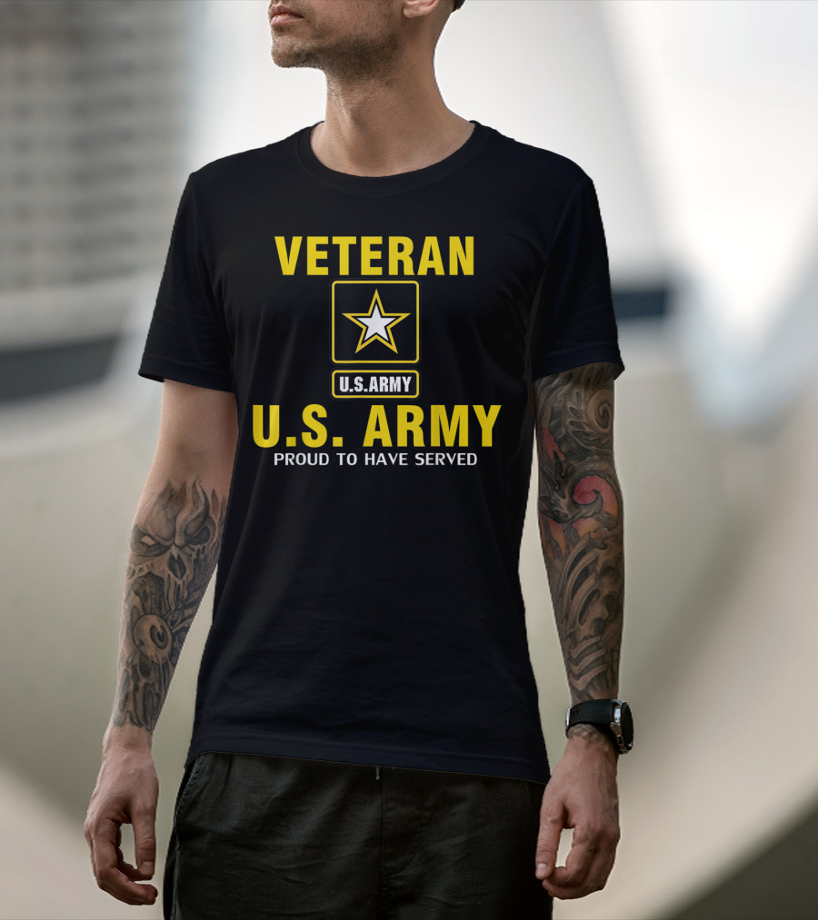 Veteran U.S. Army Proud To Have Served Star Emblem T-Shirt