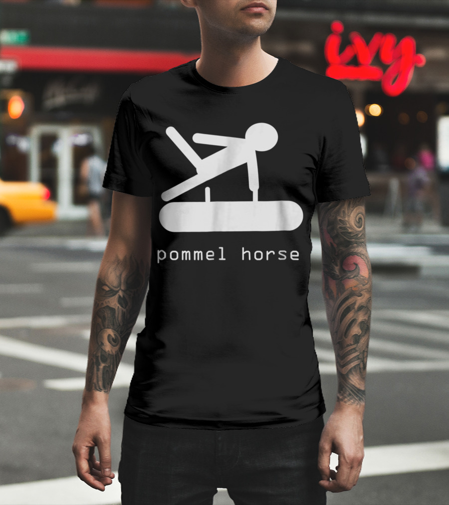 Gipsys Men Gymnastics Pommel Horse Event Stick Figure T-Shirt
