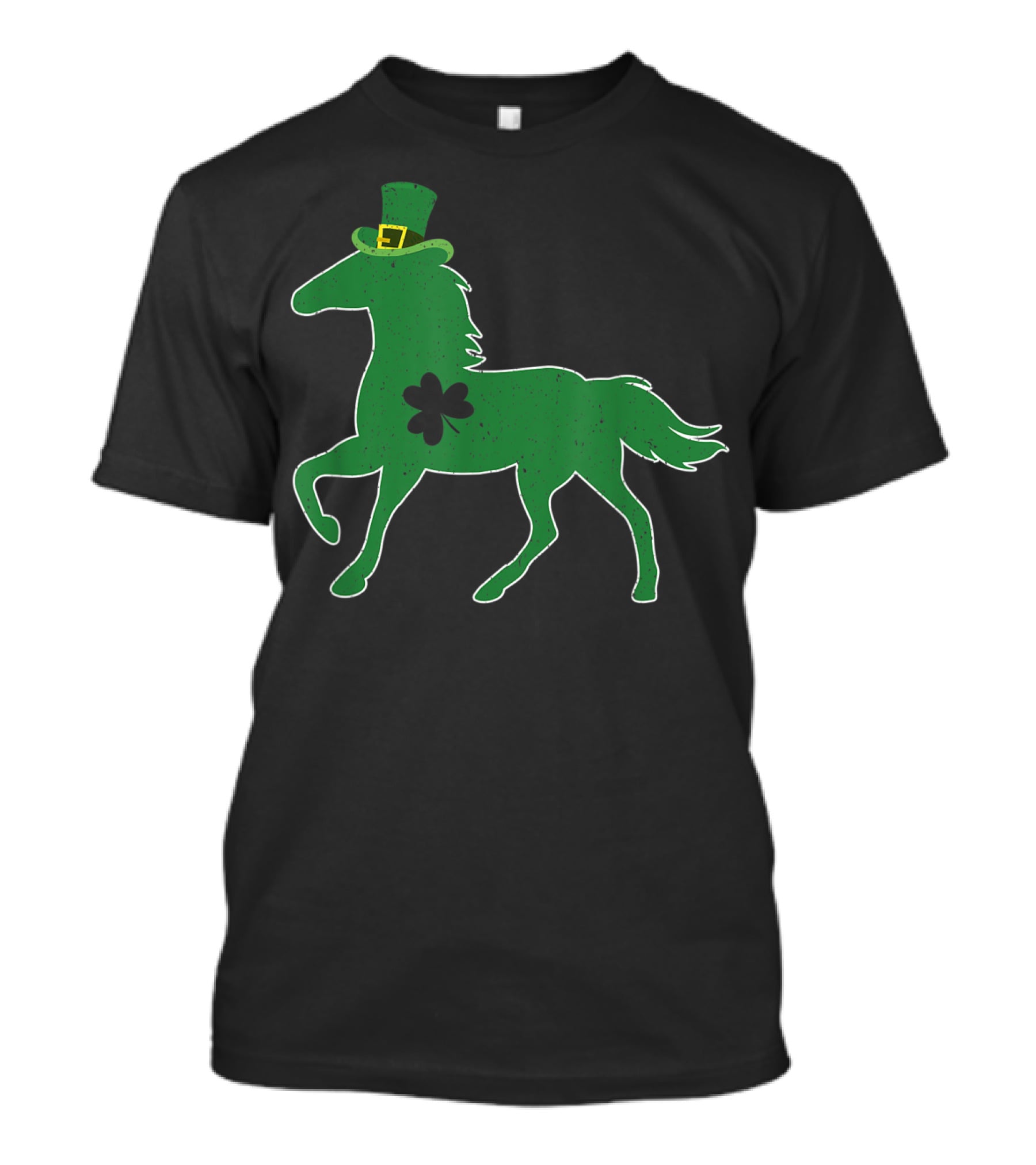 Funny Green Horse With Shamrock St Patrick's Day T-Shirt
