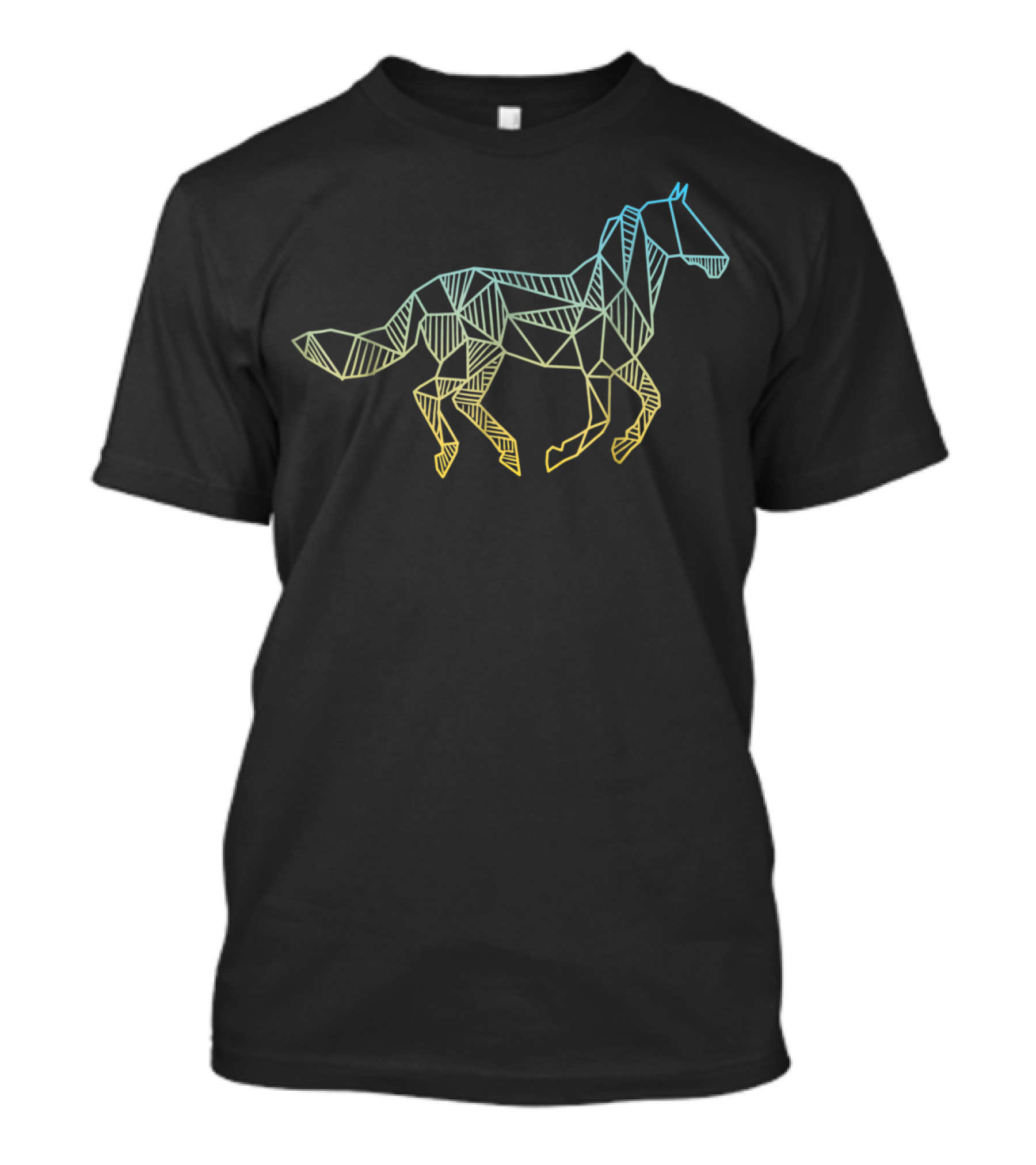 Geometric Wild Horse Equestrian Horseback T-Shirt