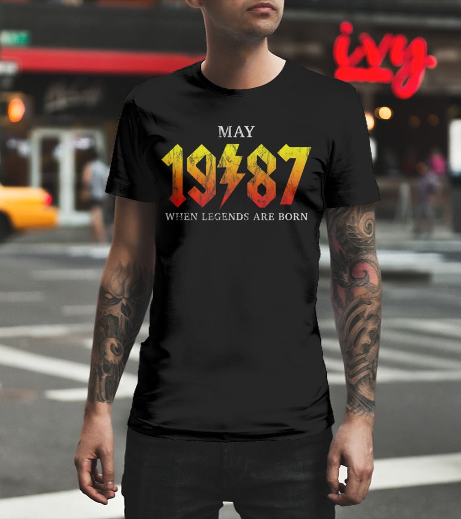 May 1987 When Legends Are Born Classic Rock T-Shirt