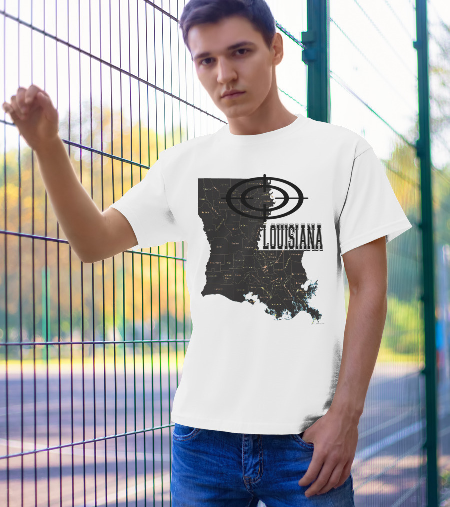 Louisiana Map Overlay Urban Classic T-Shirt