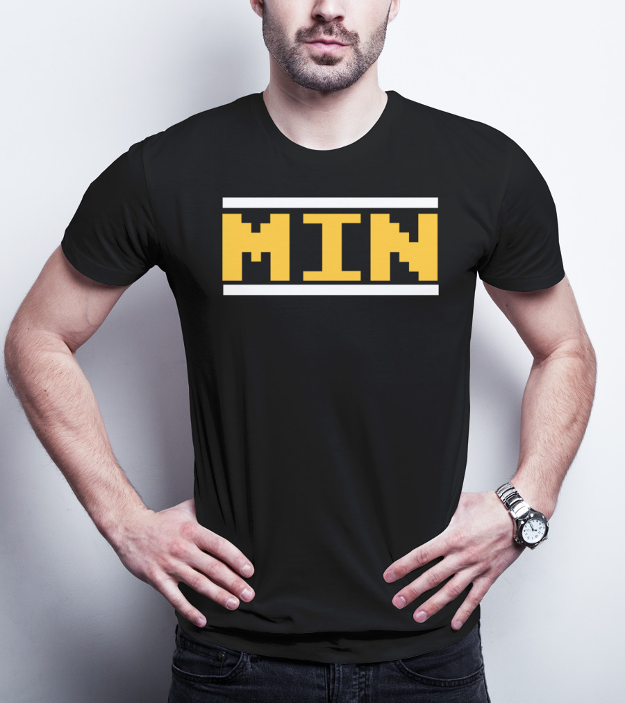 Minnesota Football Min Classic Video Game Font T-Shirt