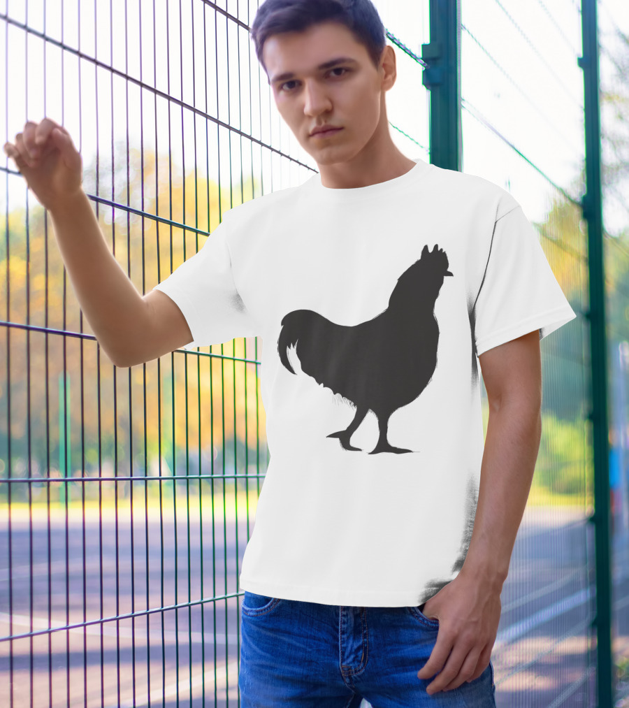 Chicken Poultry Silhouette Icon T-Shirt