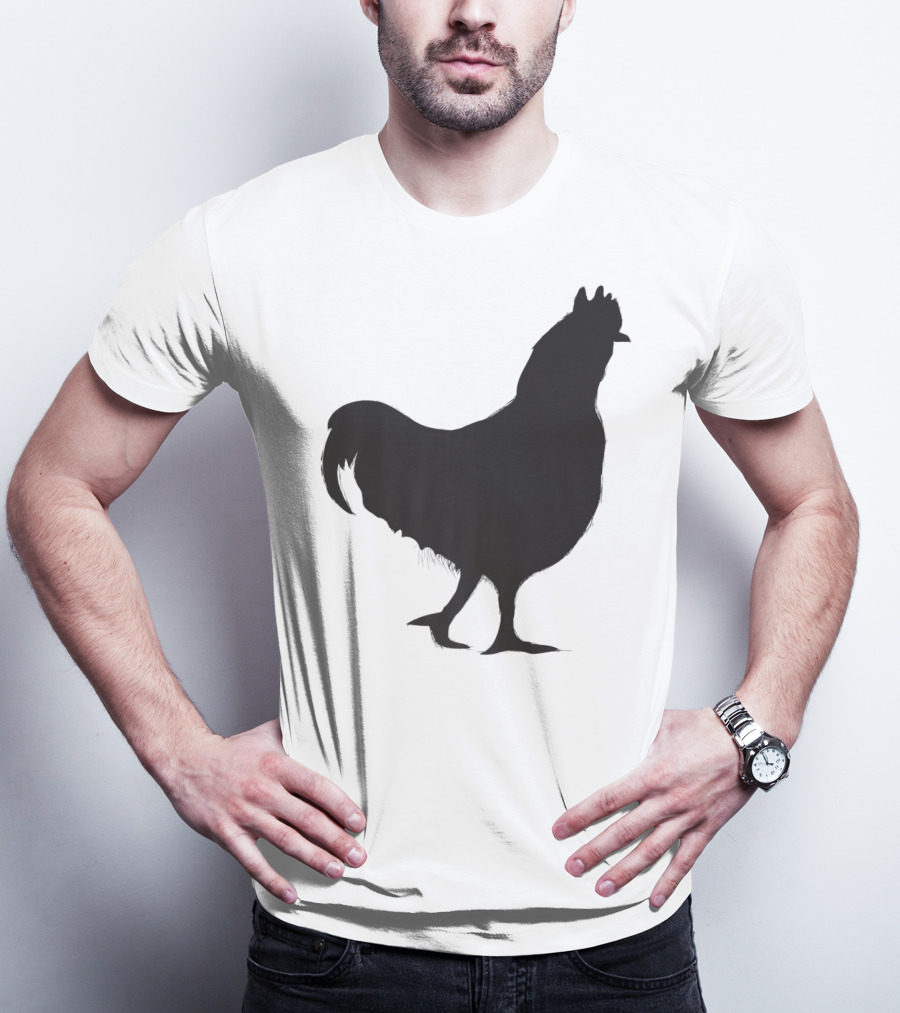 Chicken Poultry Silhouette Icon T-Shirt