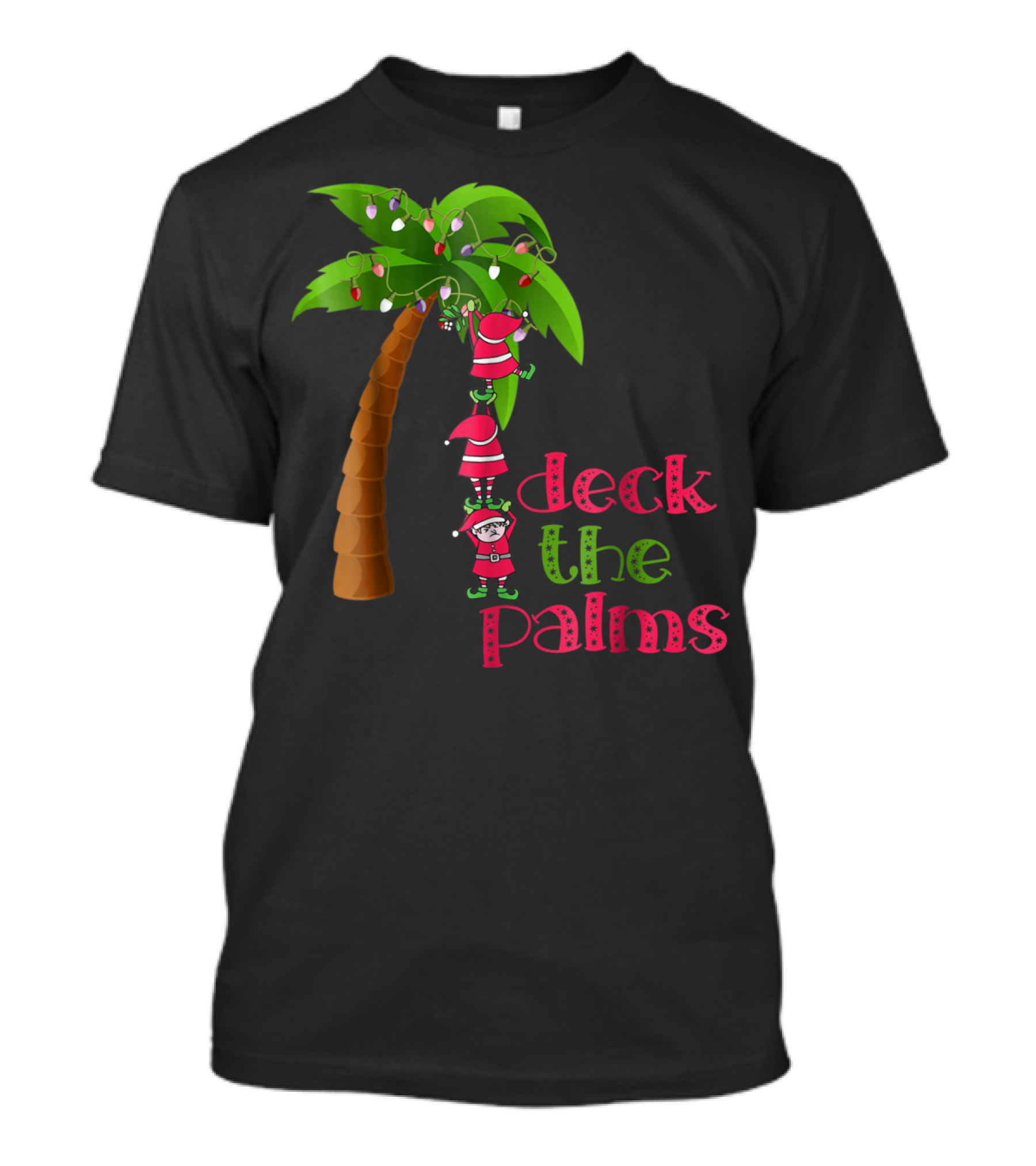 Deck The Palms Christmas In July Beach Cruise T-Shirt