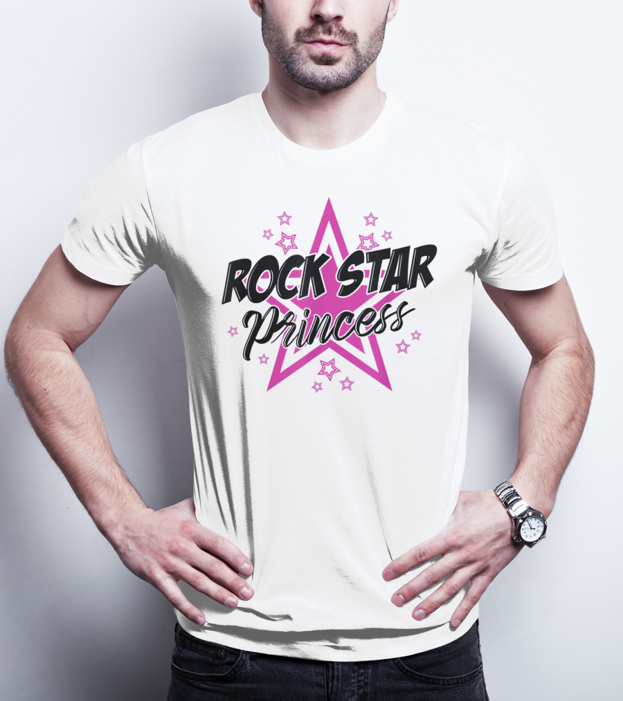Rockstar Princess Pink Star Sassy Cool T-Shirt