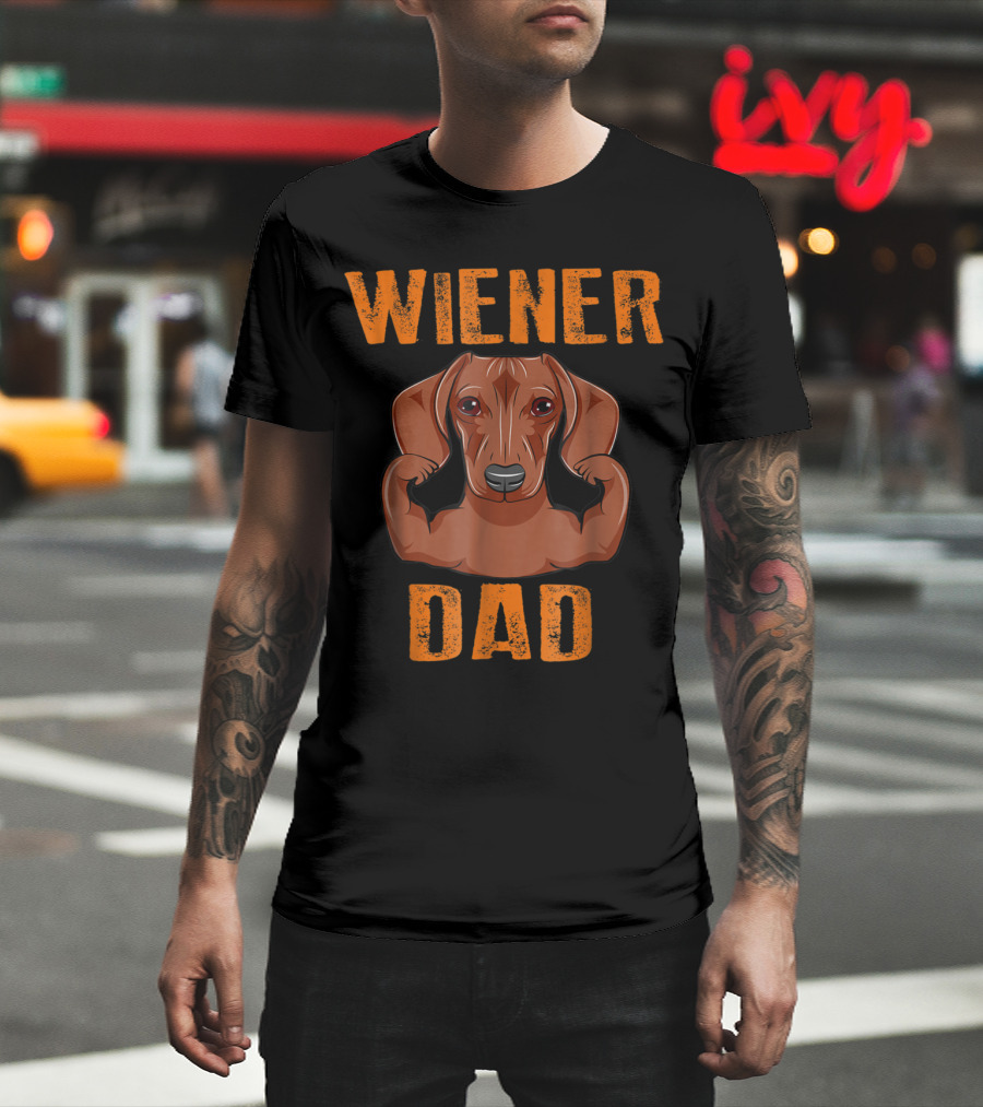 Wiener Dad Dachshund Father's Day T-Shirt