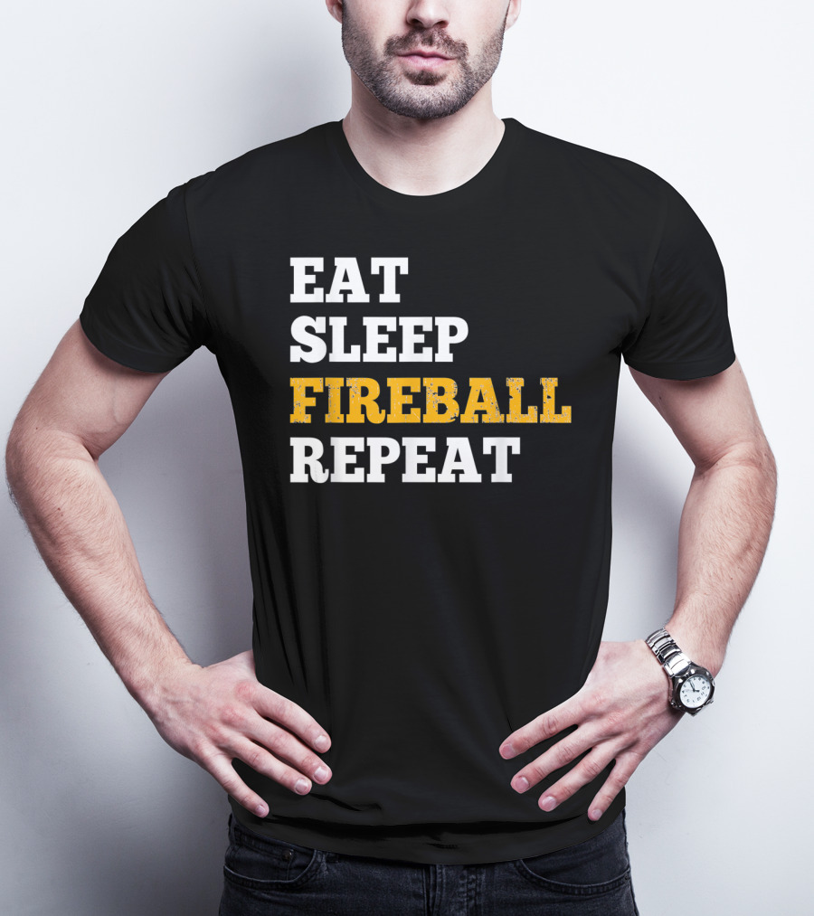 Eat Sleep Fireball Repeat RPG Gamers Gamers T-Shirt
