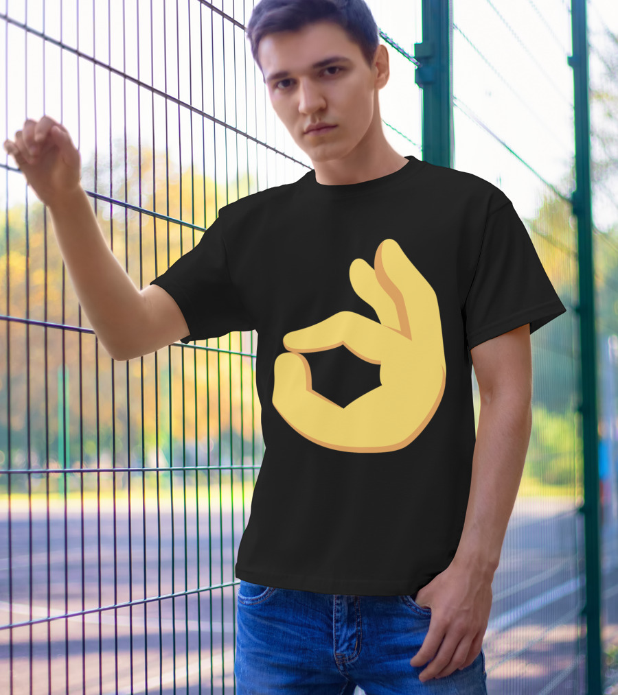 Emoji Ok Hand Sign Okay Yes Dank T-Shirt