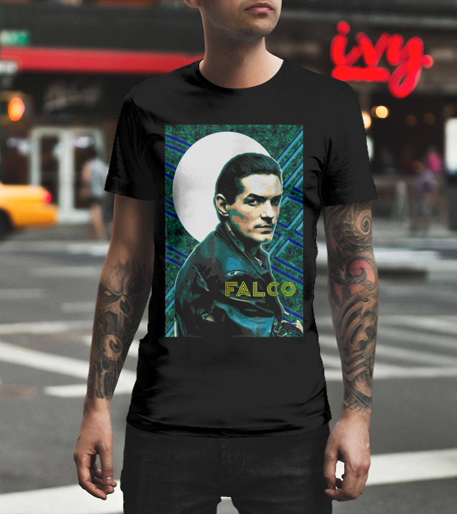 Falco Art Deco Retro Style Portrait T-Shirt