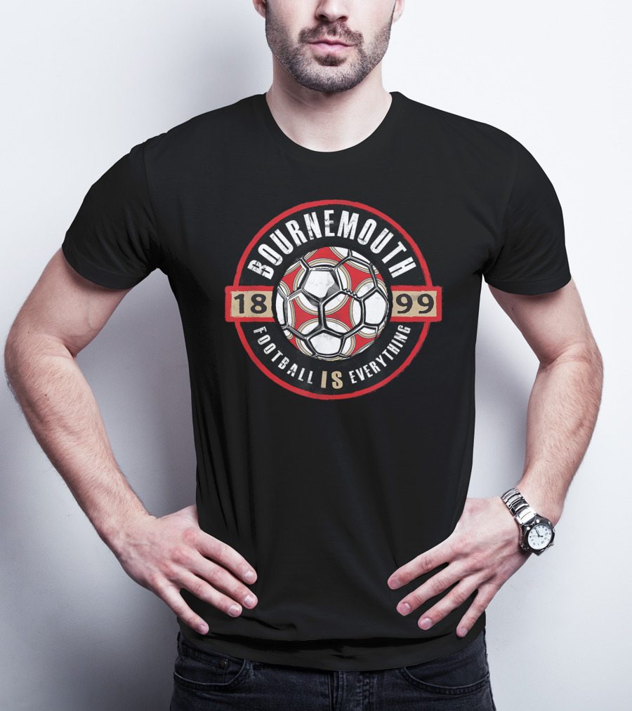 Bournemouth Football Is Everything 1899 Soccer Ball Circle Emblem T-Shirt