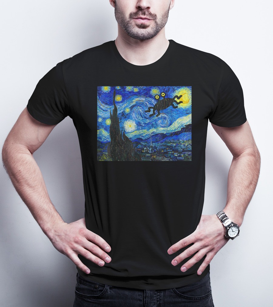 Fsm Flying Spaghetti Monster Pastafarian Starry Night T-Shirt