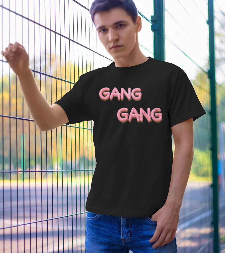 Gang Gang Pink Donut Font With Sprinkles T-Shirt