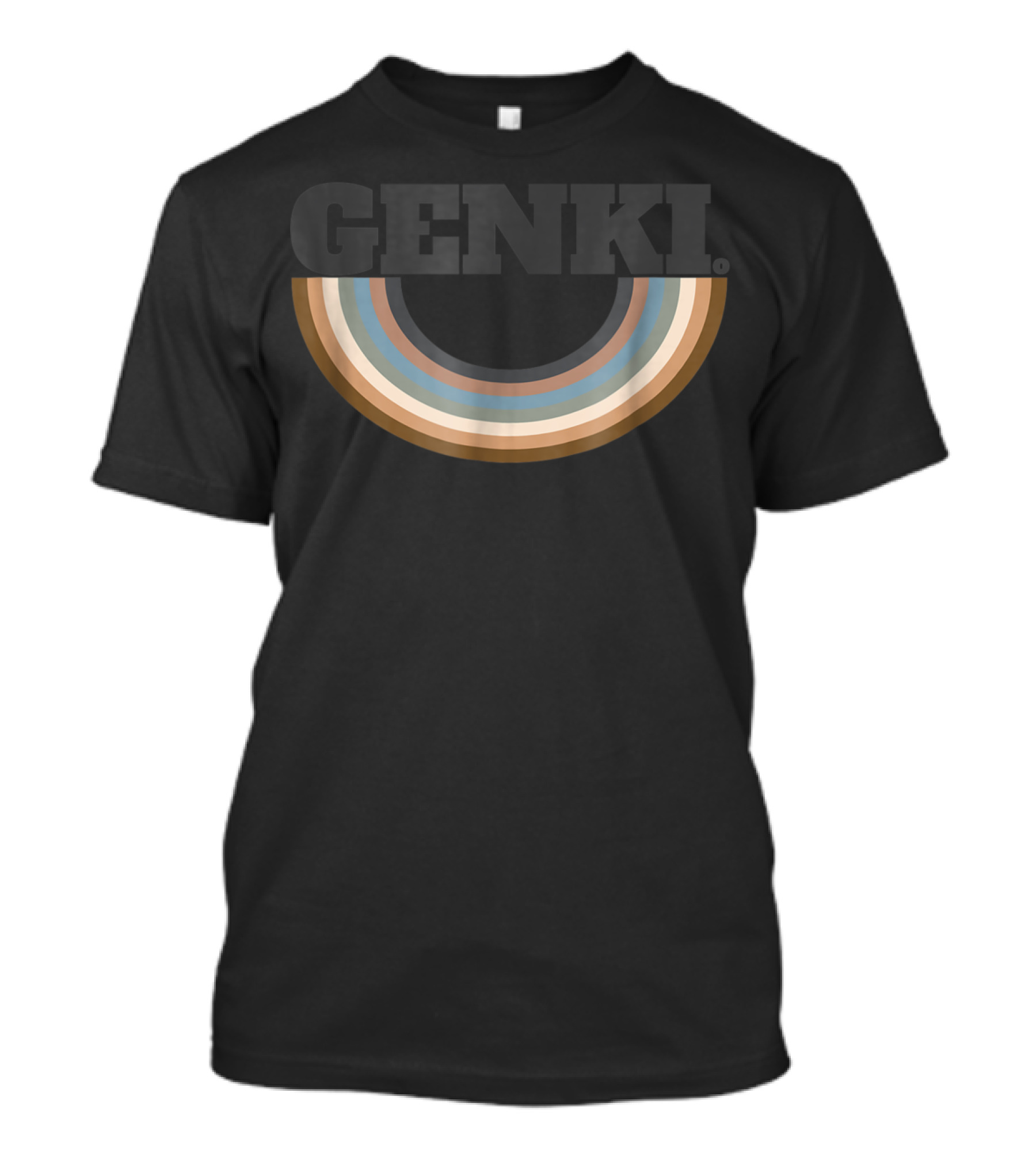 Genki Retro Styled Upside Down Rainbow T-Shirt