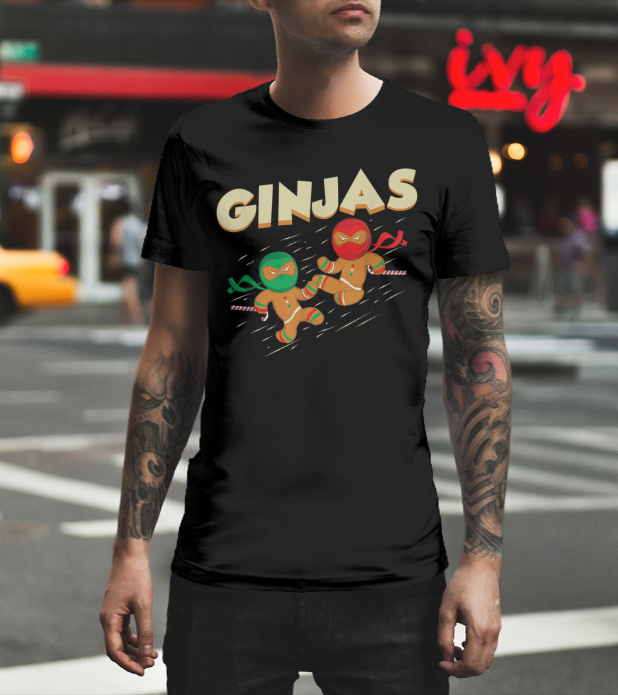 Ginjas Ninja Gingerbread Warriors T-Shirt