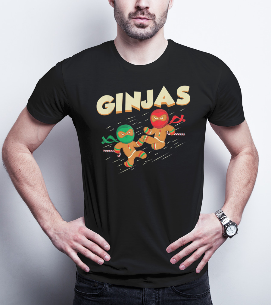 Ginjas Ninja Gingerbread Warriors T-Shirt