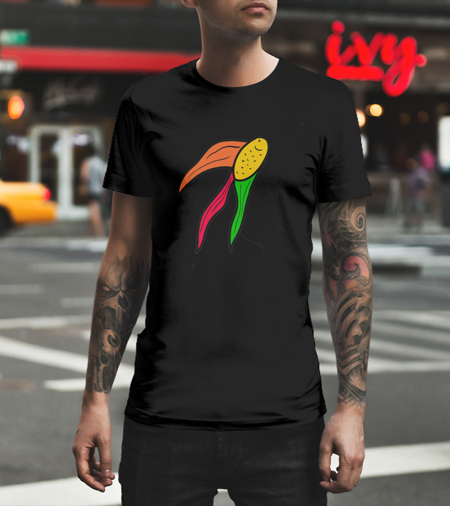 Goldfish Corn Fusion In Vibrant Colors T-Shirt