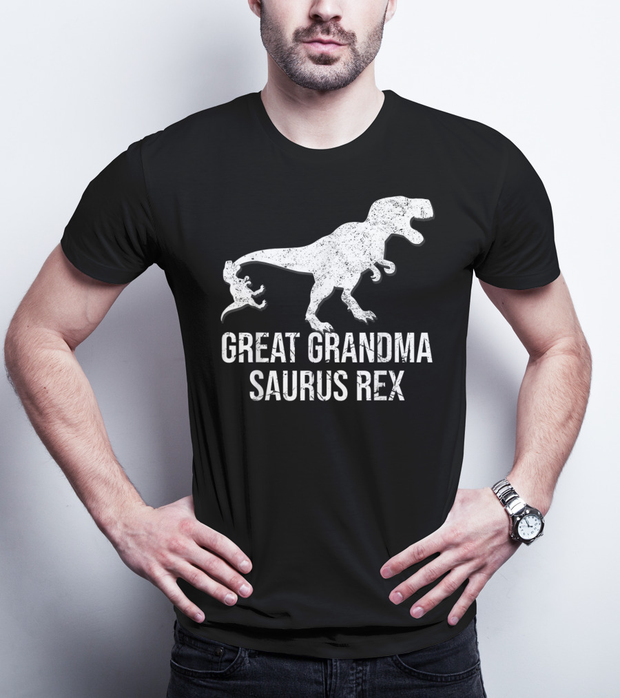 Great Grandma Saurus Rex Funny Grandma T-Rex Dinosaur T-Shirt