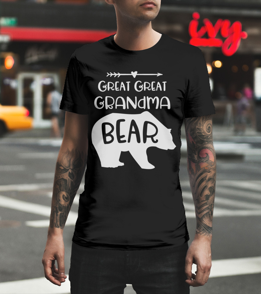 Great Great Grandma Bear Arrow Heart T-Shirt