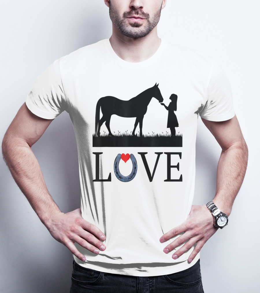Horse Love Equestrian Girls Western Country Rodeo English T-Shirt