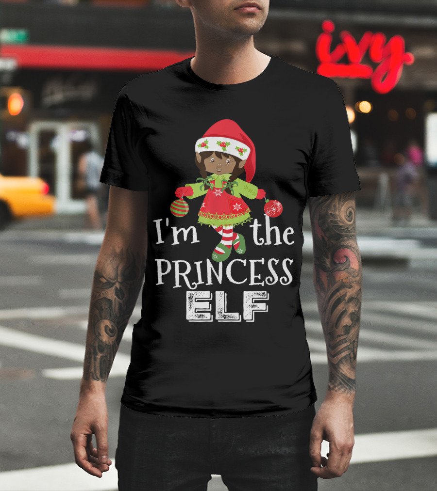 I'm The Princess Elf African American Holiday Festive Cheer T-Shirt