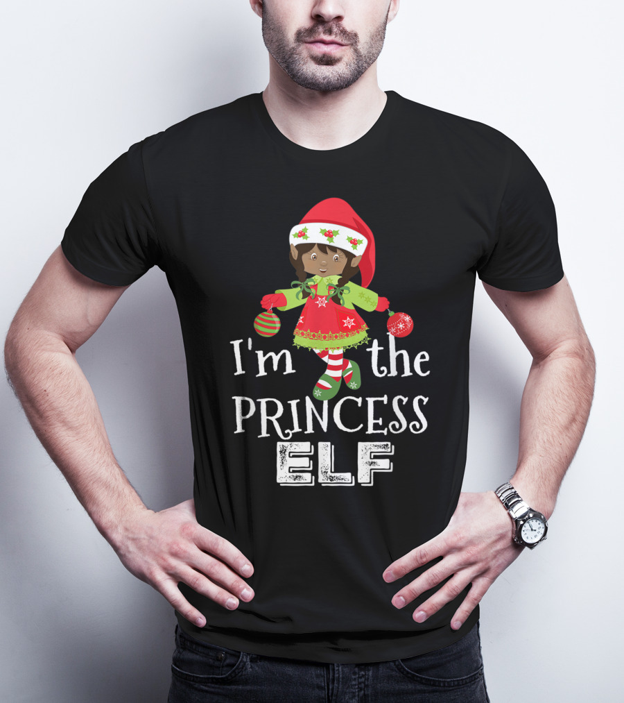 I'm The Princess Elf African American Holiday Festive Cheer T-Shirt