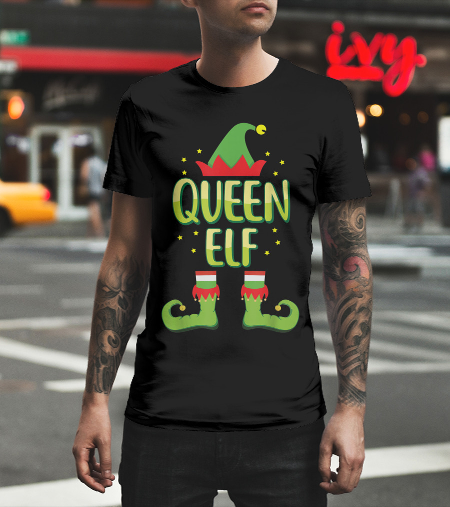 Queen Elf Matching Family Group Holiday T-Shirt