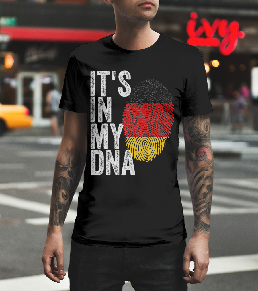 It's In My DNA Fingerprint German Flag Germany Pride T-Shirt