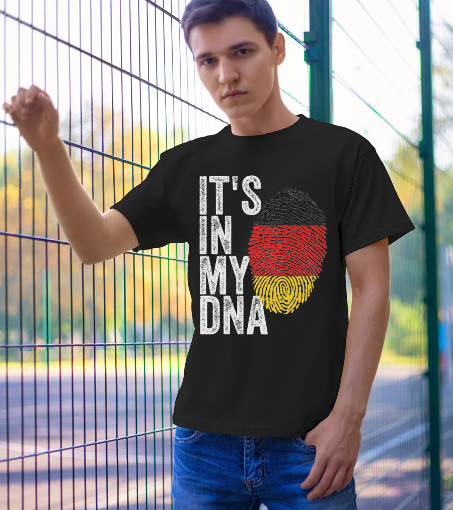 It's In My DNA Fingerprint German Flag Germany Pride T-Shirt