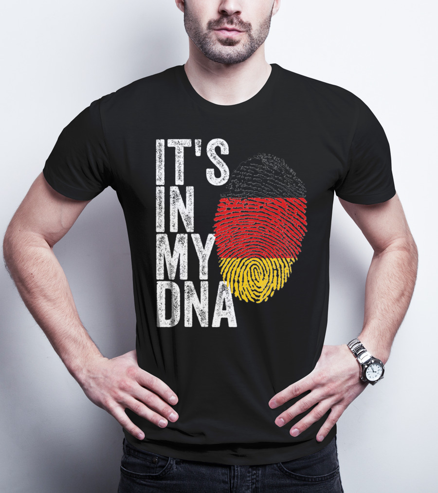 It's In My DNA Fingerprint German Flag Germany Pride T-Shirt