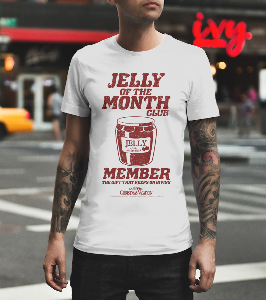 Jelly Of The Month Club Member The Gift That Keeps On Giving Kids National Lampoon's Christmas Vacation T-Shirt