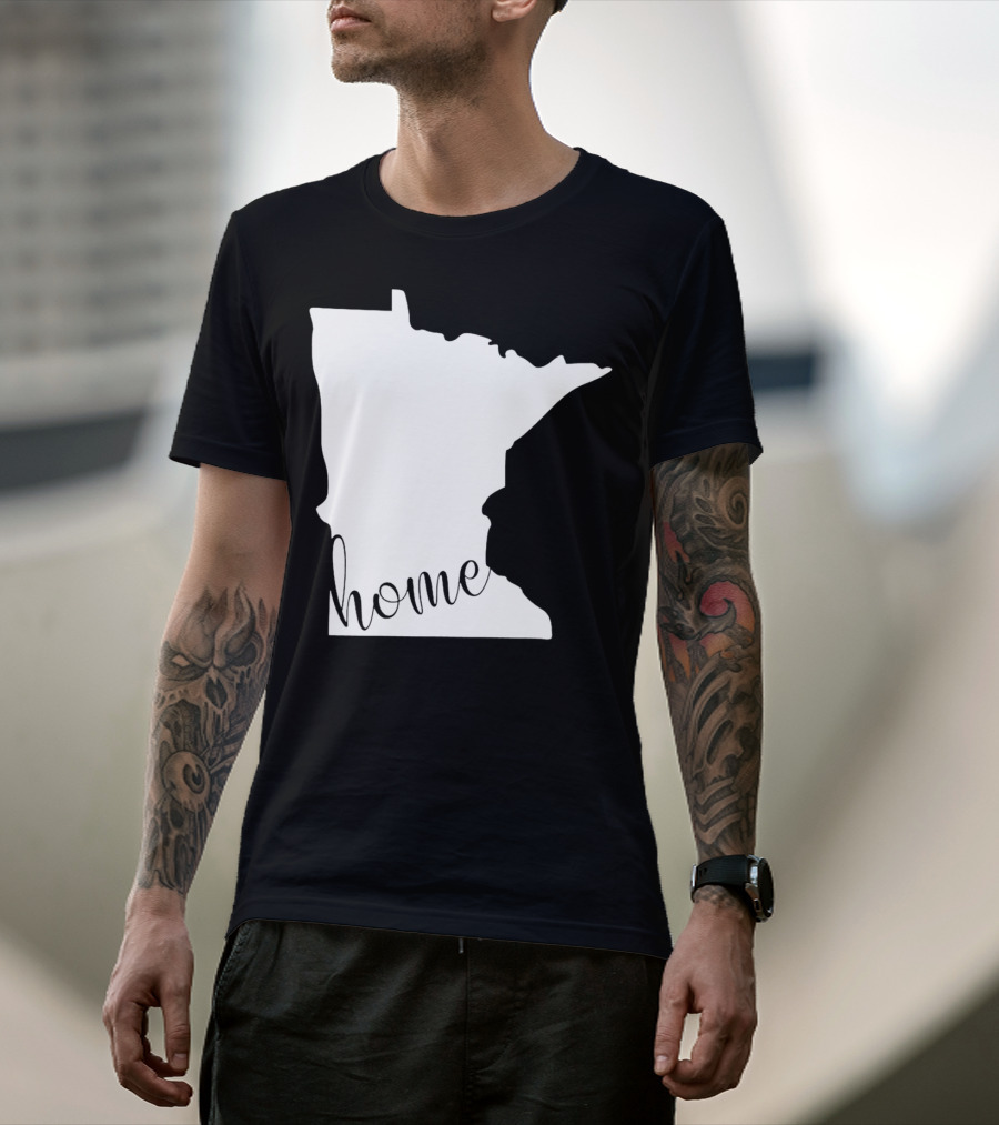 Minnesota Home State Map T-Shirt