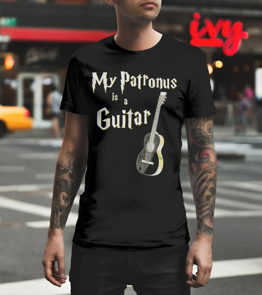 My Patronus Is A Guitar Harry Fan T-Shirt