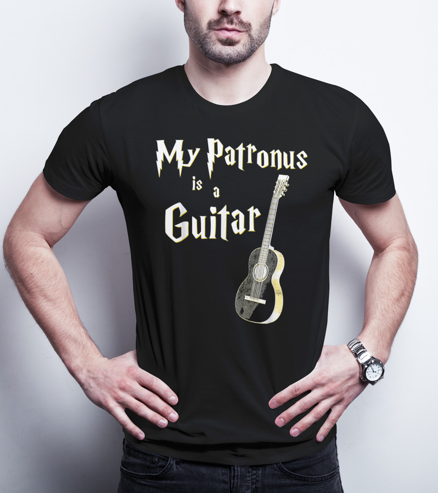 My Patronus Is A Guitar Harry Fan T-Shirt