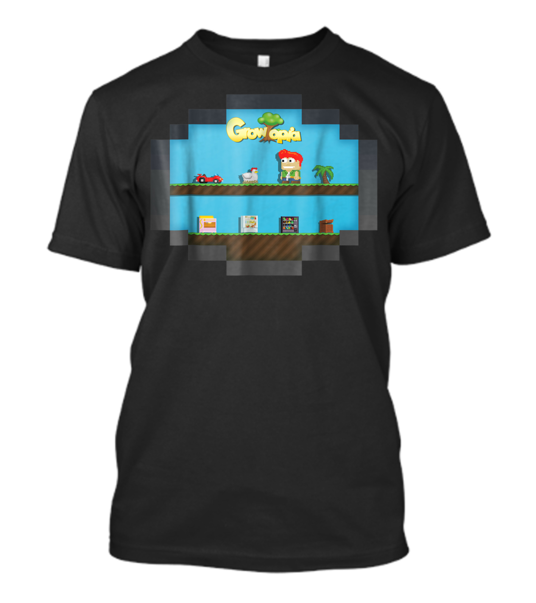 Growtopia Merchandise Into The Game Pixel Art Character And Icons T-Shirt