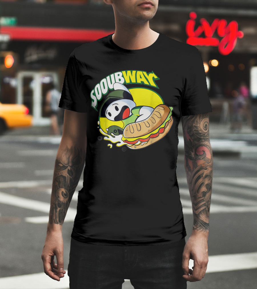 SOOUBWAY Funny Odd Ghost Sandwich Burst T-Shirt