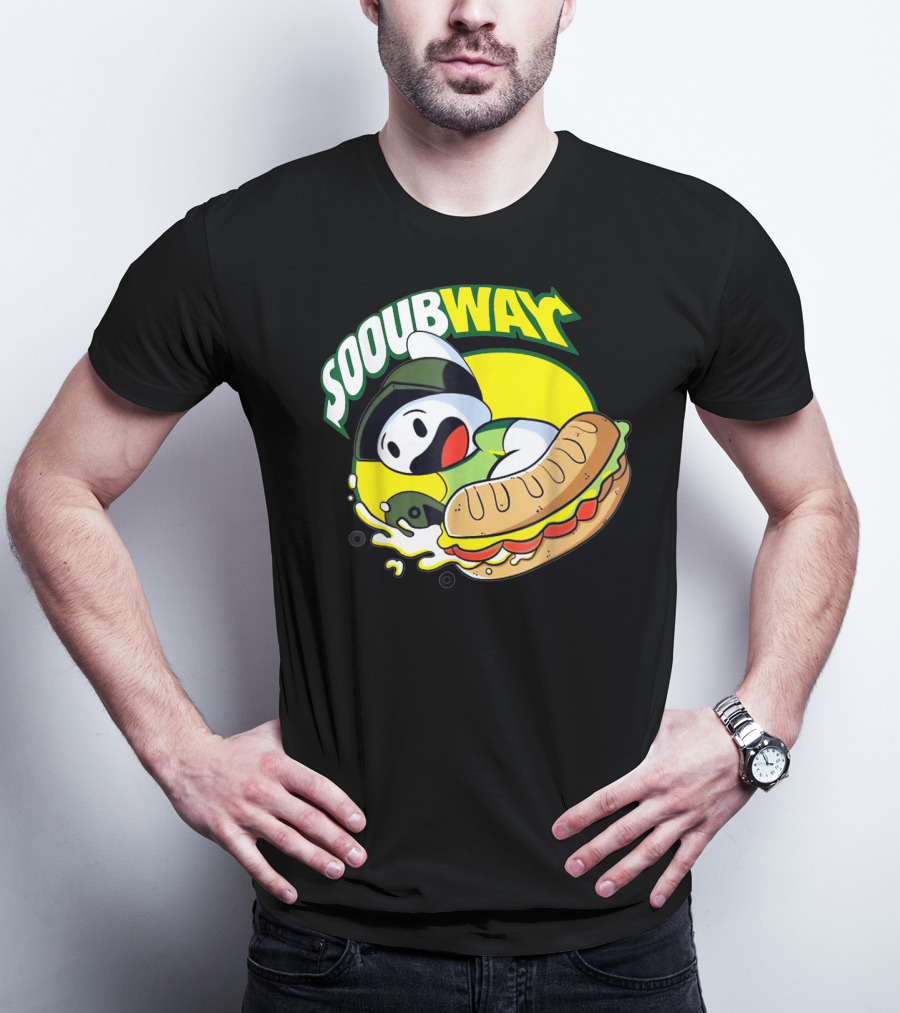 SOOUBWAY Funny Odd Ghost Sandwich Burst T-Shirt