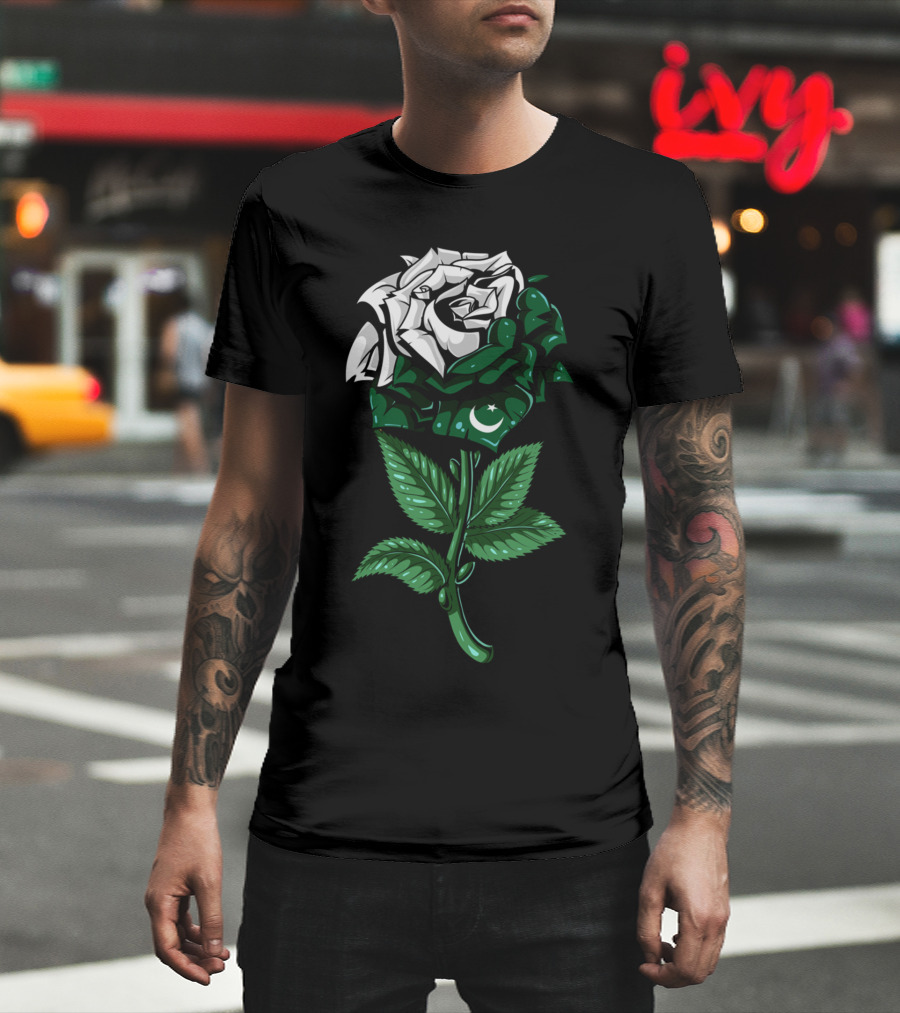 Pakistan Flag Rose T-Shirt