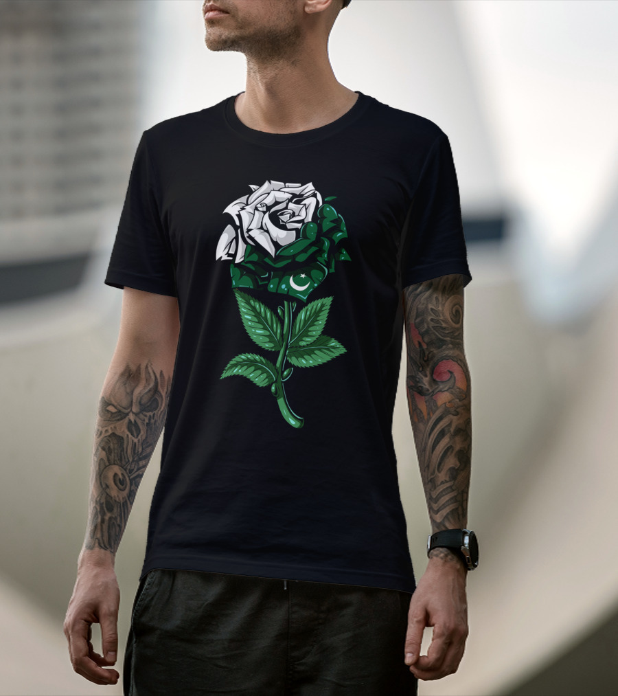 Pakistan Flag Rose T-Shirt