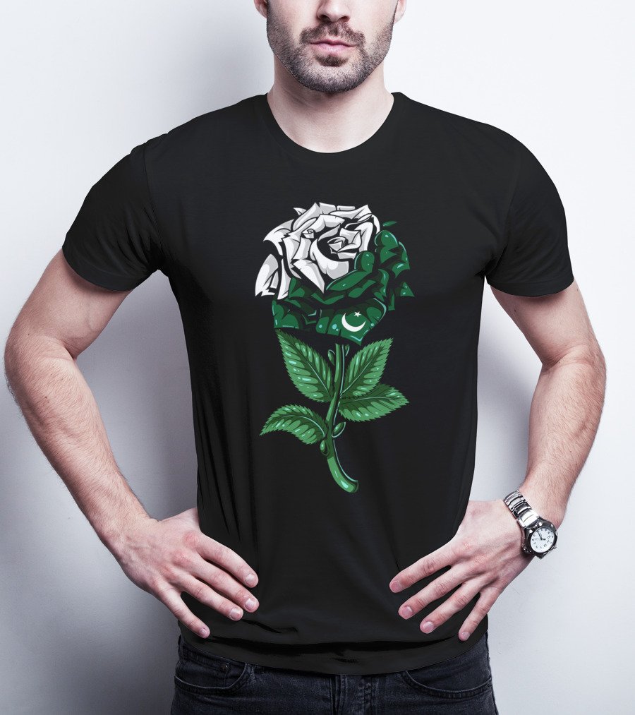 Pakistan Flag Rose T-Shirt