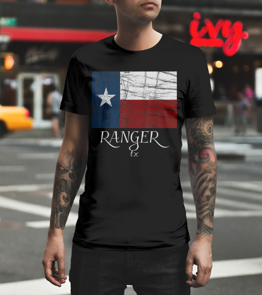 Ranger TX Texas Flag State City T-Shirt