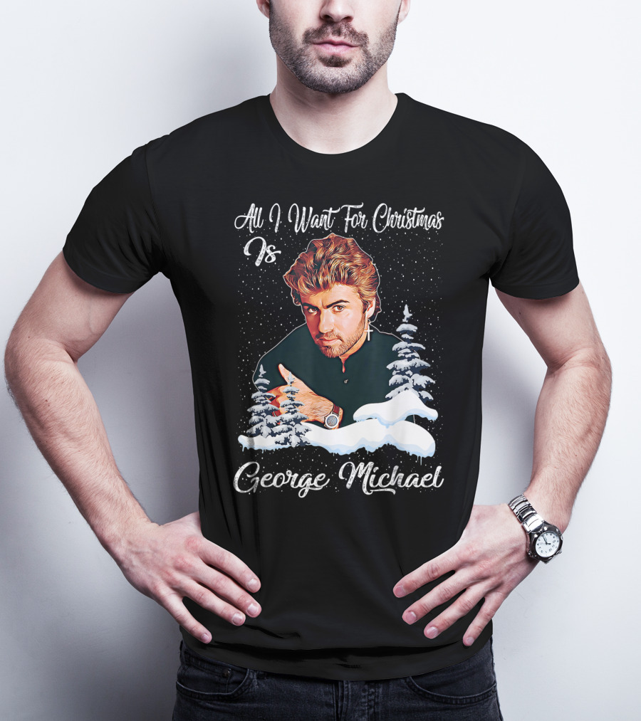 All I Want For Christmas Is George Michael Retro Love T-Shirt