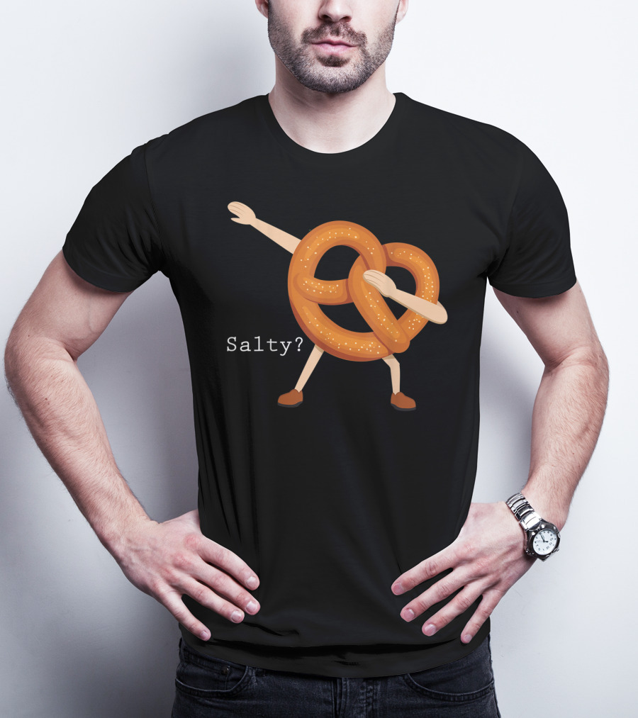 Salty Dabbing Pretzel Funny Foodie Baker T-Shirt